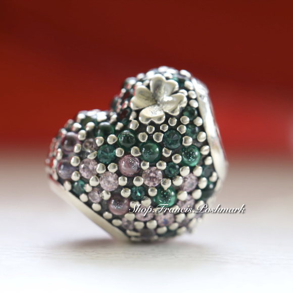 Pandora | Jewelry | Pandora Pav Clover Heart Charm | Poshmark